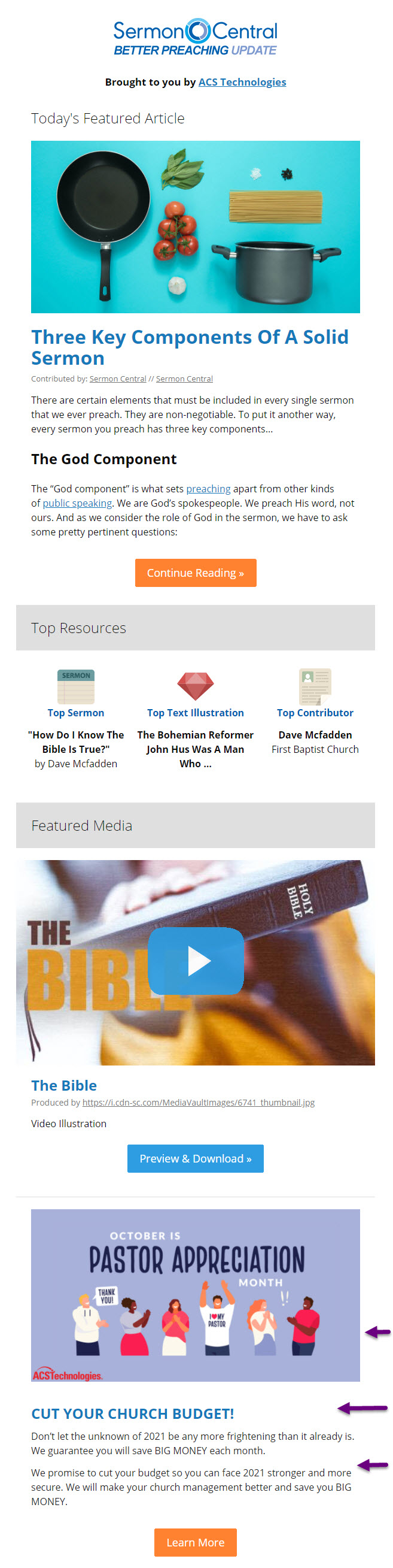 Material Specifications - eNewsletters - Outreach Media Group